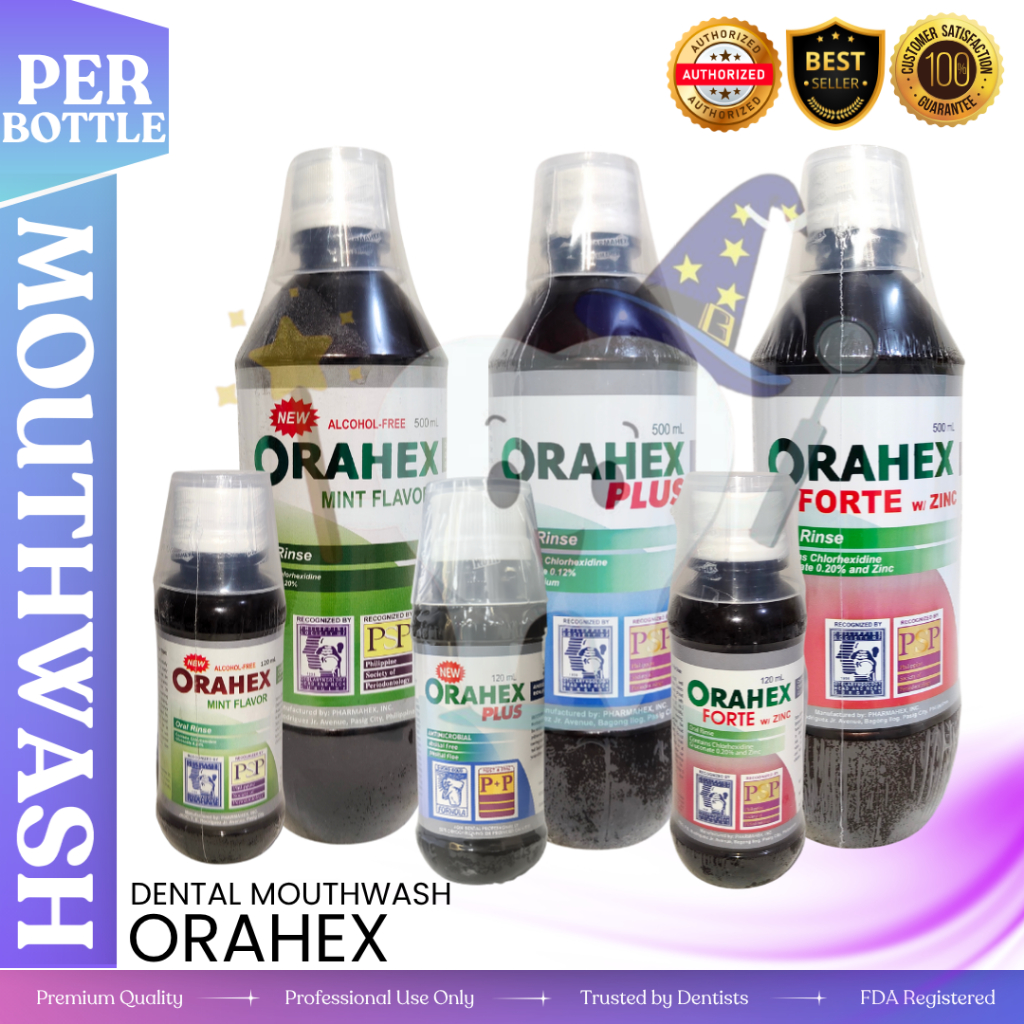 Orahex Forte Oral Rinse with Zinc & Mint Flavor – 500ml Mouthwash for ...