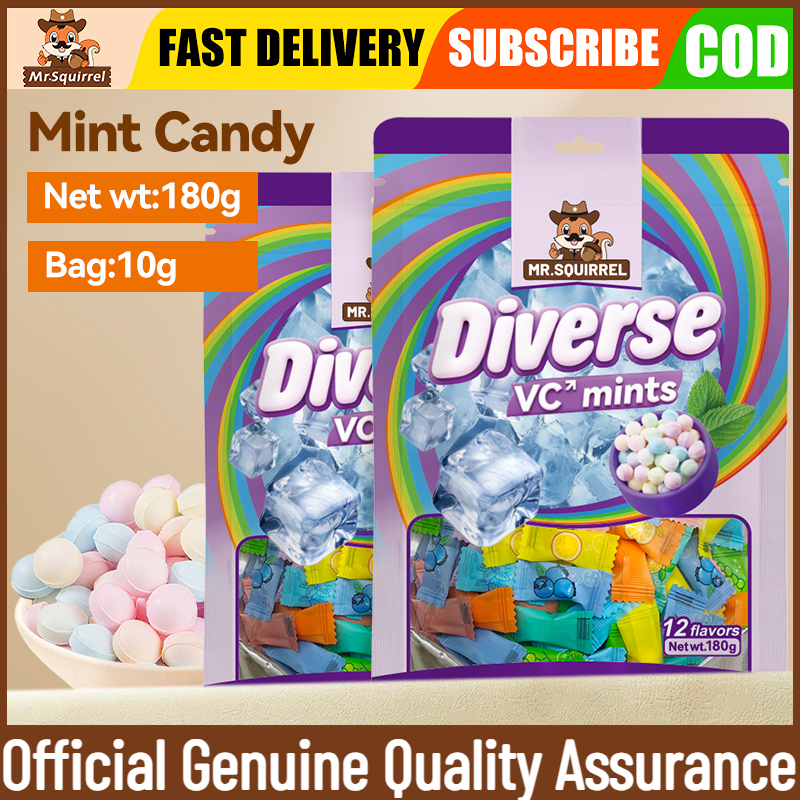 Mr.Squirrel Mint Candy Sugar Free Assorted Fruit Sweet Flavor Candys ...