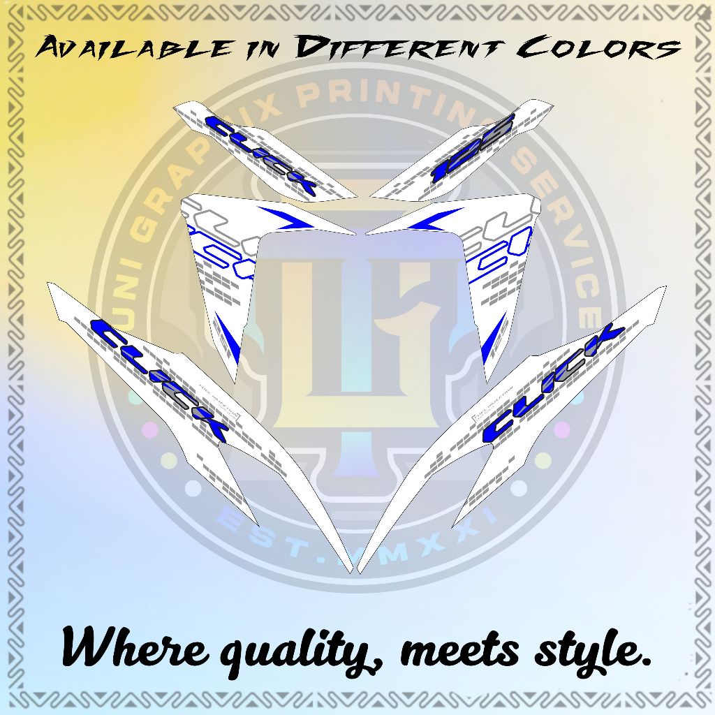 Click V2 New Indo Decals 2025 White Series - High Quality Print ...