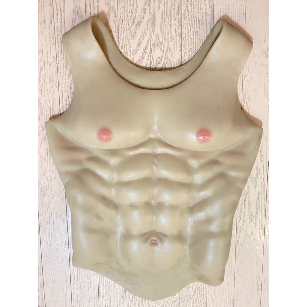 Realistic Male Silicone Muscle Body Suit Fake Chest and Abs For Cosplay ...