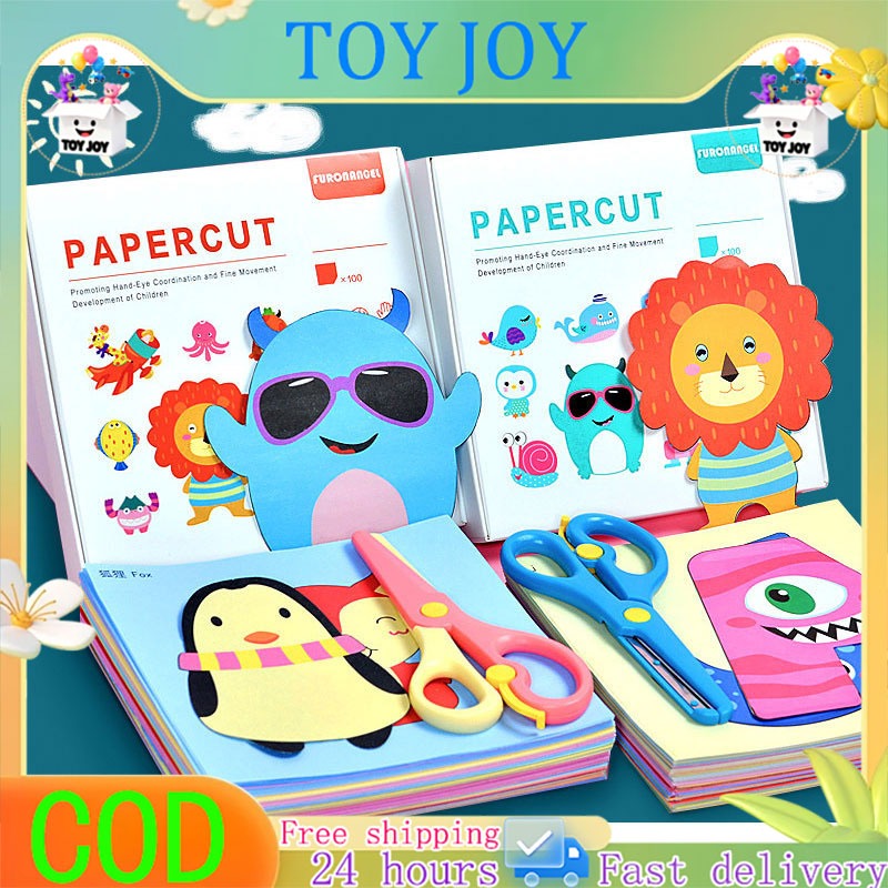 Diy Paper Cutting Set Educational Toys For Kids With Small Scissors ...