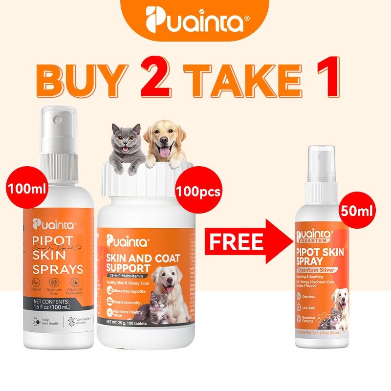 PUAINTA Pet Skin Treatment Spray For Dog and Cat Hair loss Wound Spray ...