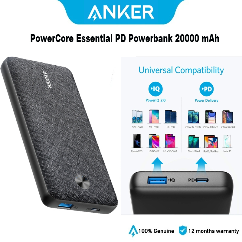 [ POWER BANK PROMO ] Anker PowerCore Powerbank 20000 mAh Portable ...