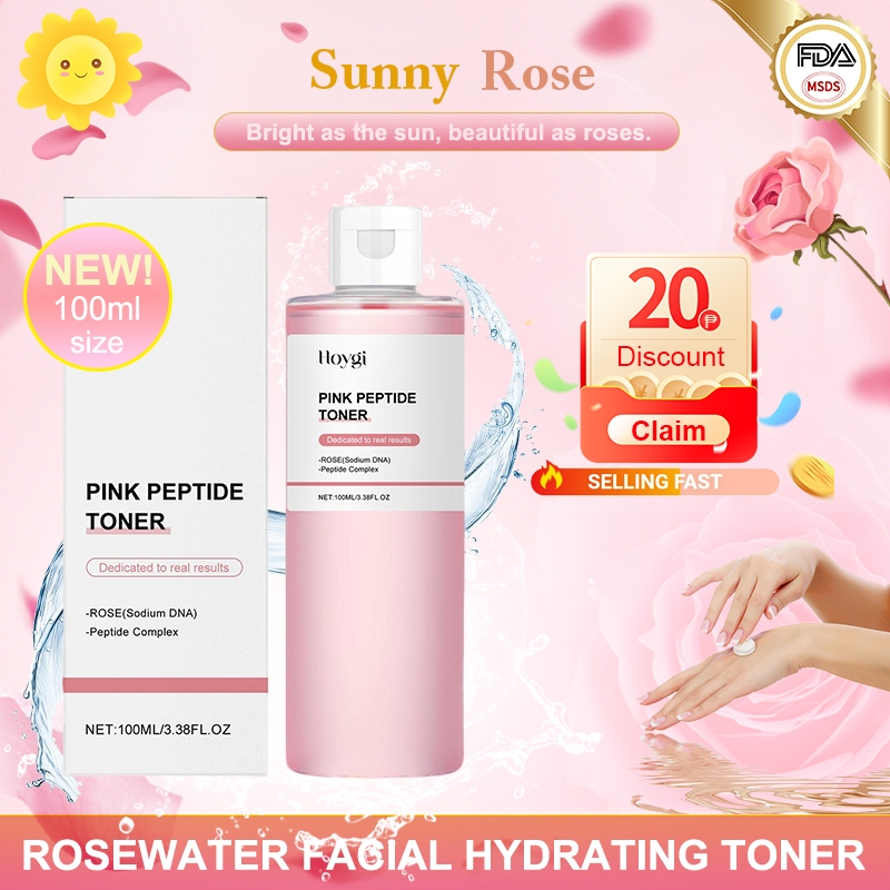 100ml ROSEWATER FACIAL HYDRATING TONER Brighten Skin Tone Rose Hydrosol ...