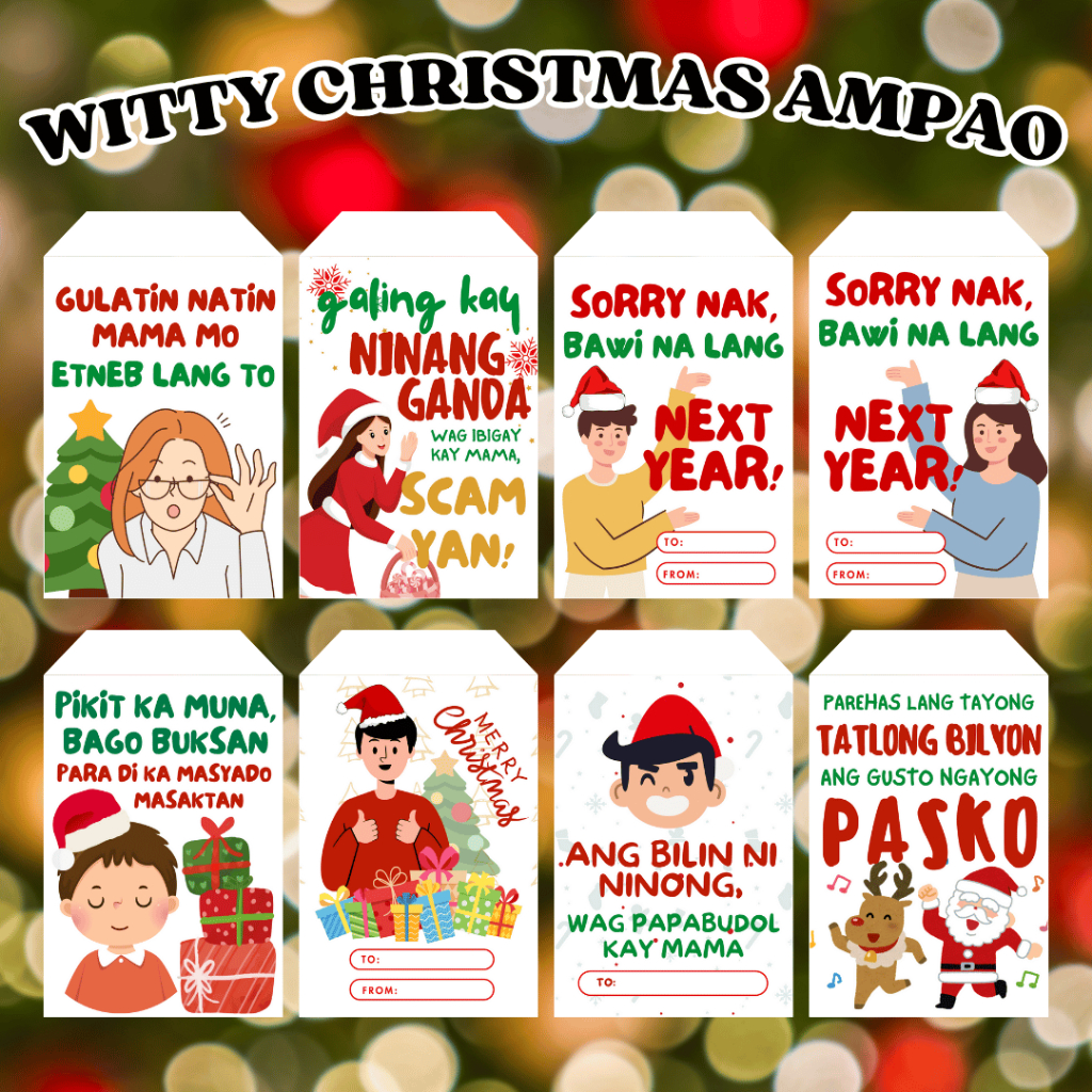 Christmas Ampao Angpao Money Envelope Customized Angpao Ampao 5pcs ...