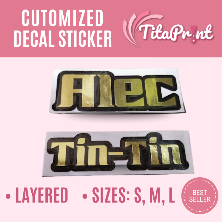 Customized CUT OUT DECAL Sticker Name PWEDE SA EBIKE MOTOR KOTSE ETC ...