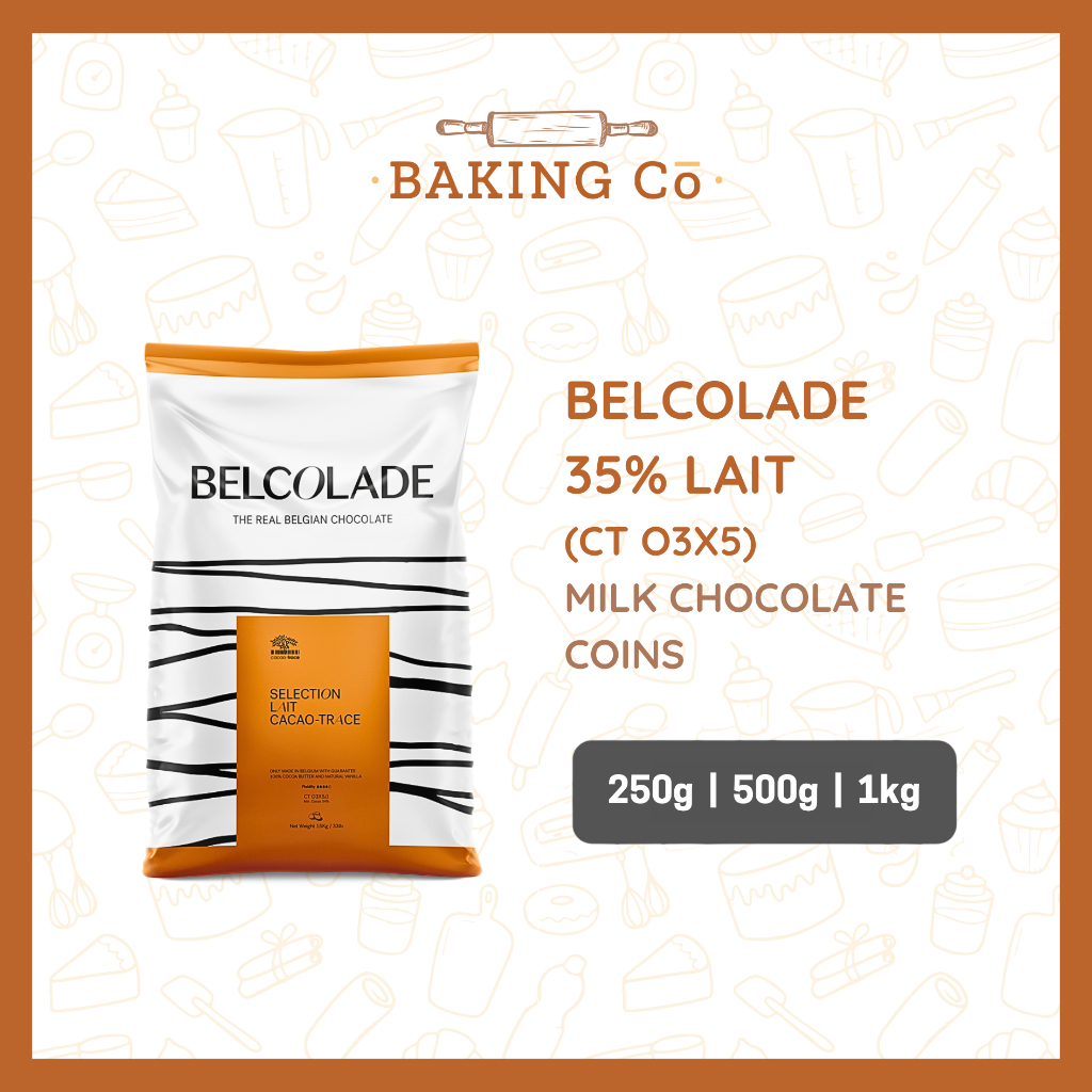Belcolade 35% Milk (Lait) Selection Cacao-Trace™ Chocolate Couverture ...
