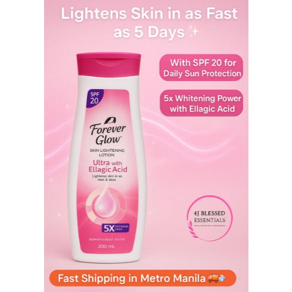 Forever Glow Skin Lightening Lotion 200ml | Whitening SPF | Fast Metro ...