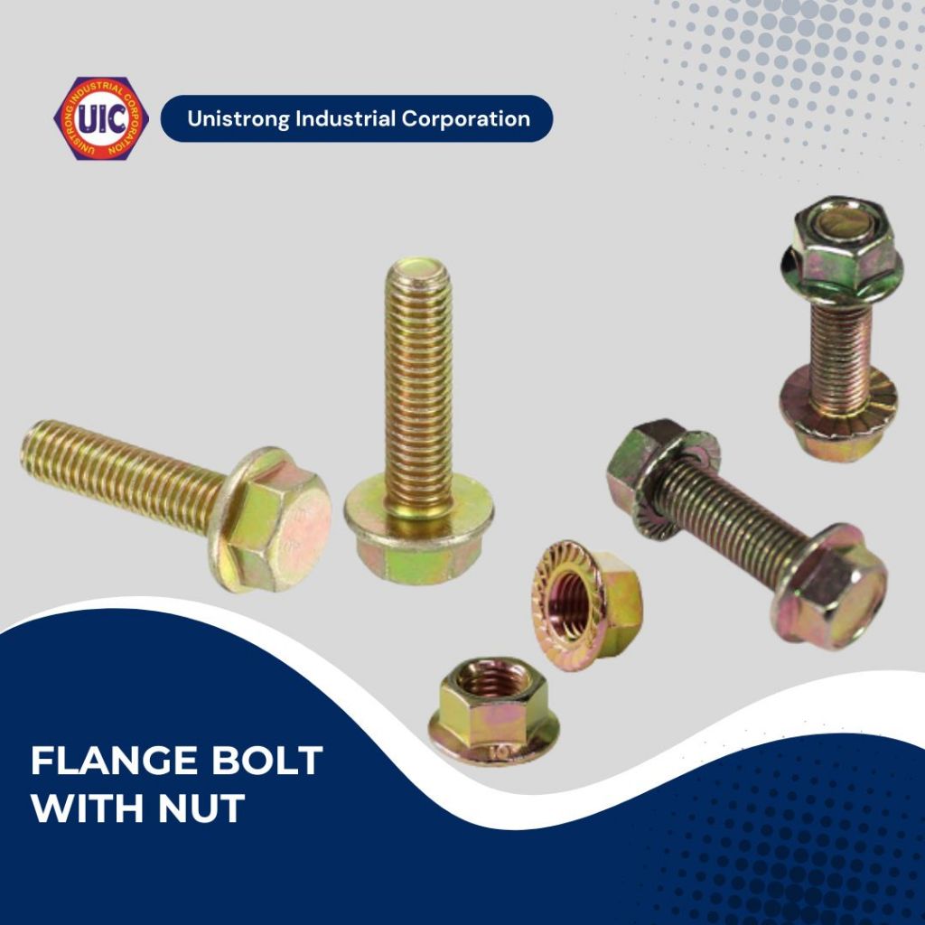 ORDINARY FLANGE BOLT M5/5mm (TETANIZED / BH / YELLOW BOLT) WITH NUT ...