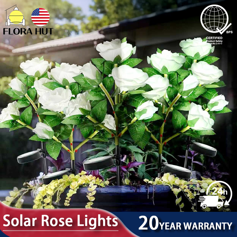Flora Solar Rose Flower Lights Christmas Lights Outdoor Waterproof ...