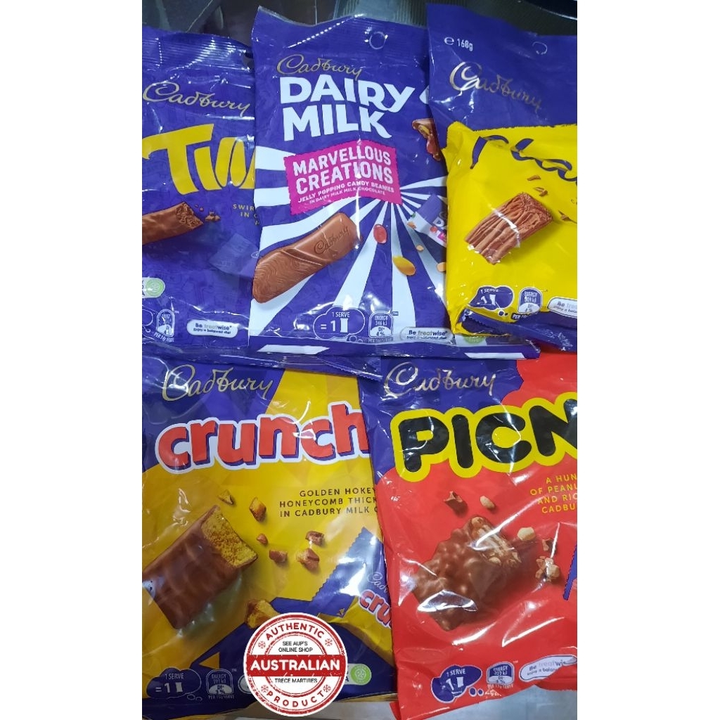 CADBURY MINI BARS (twirl,dairy milk ,flakes,crunchie,picnic) | Shopee ...