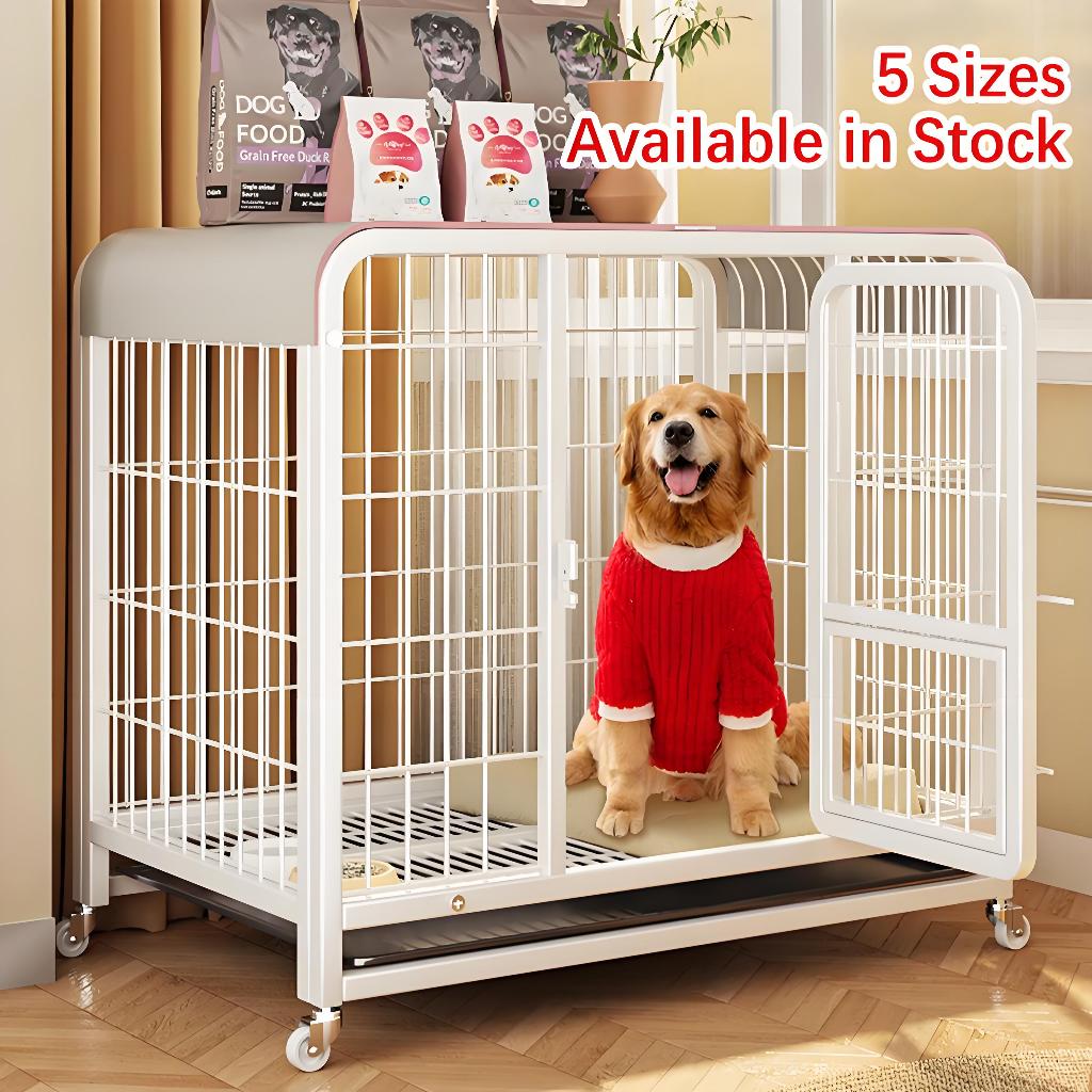 Dog Cage XL Heavy Duty Kulungan Ng Aso With Poop Tray Movable Cage With ...