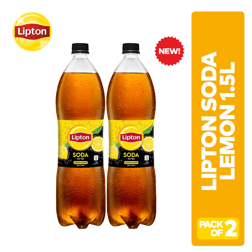 Lipton Soda Ice Tea Lemon 1.5L - Pack of 2 | Shopee Philippines