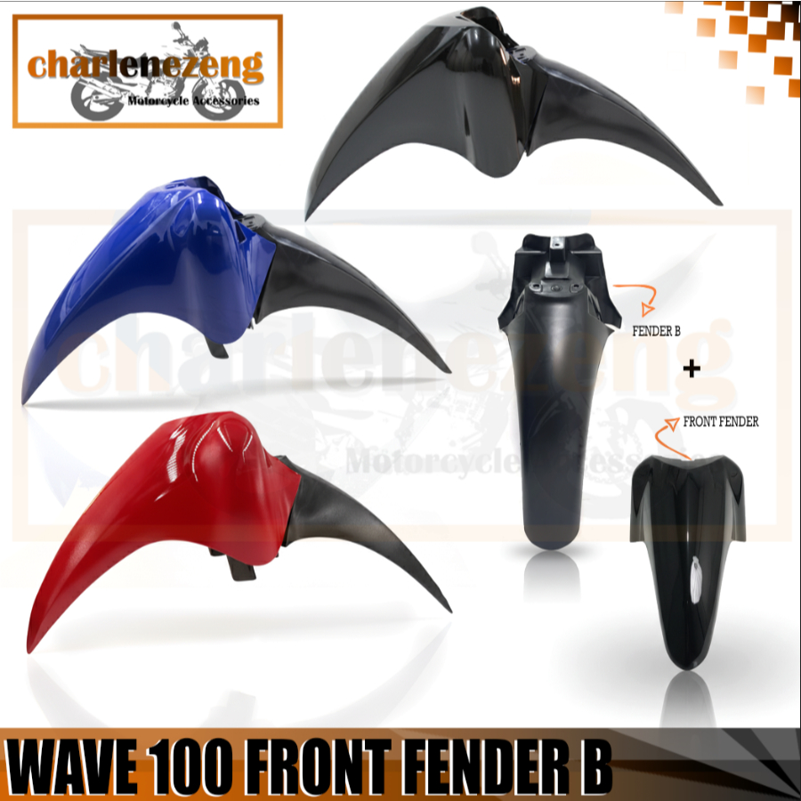 Wave 100R Front & Back Fender Set Durable Motorcycle Fender Extension ...