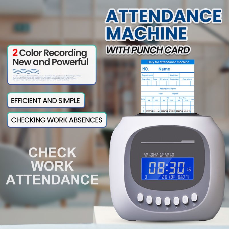 Grozziie Punch Card Attendance Machine / Bundy Clock Time Recorder ...