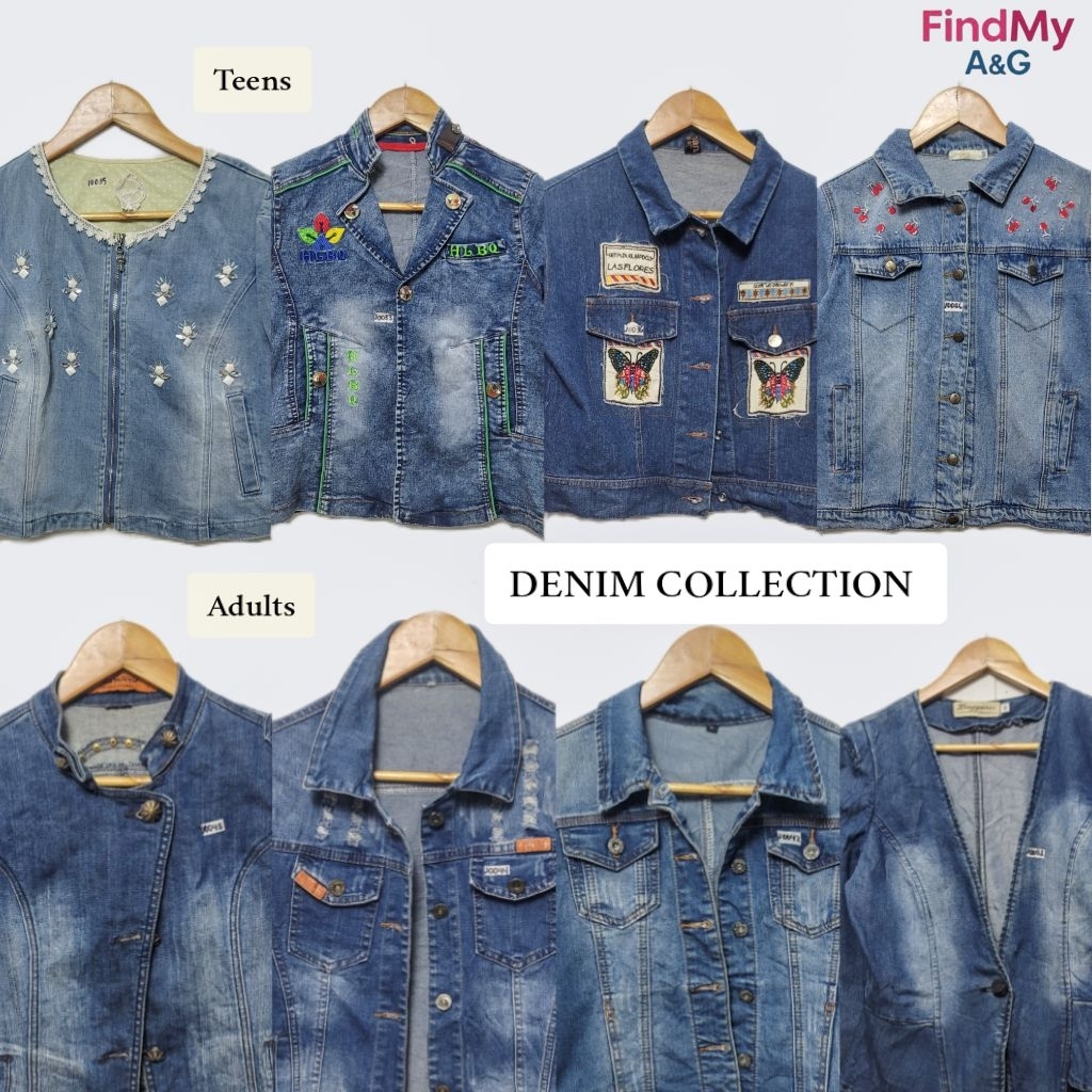 Thrifted UNISEX DENIM JACKET (For Teens and Adult) | Shopee Philippines