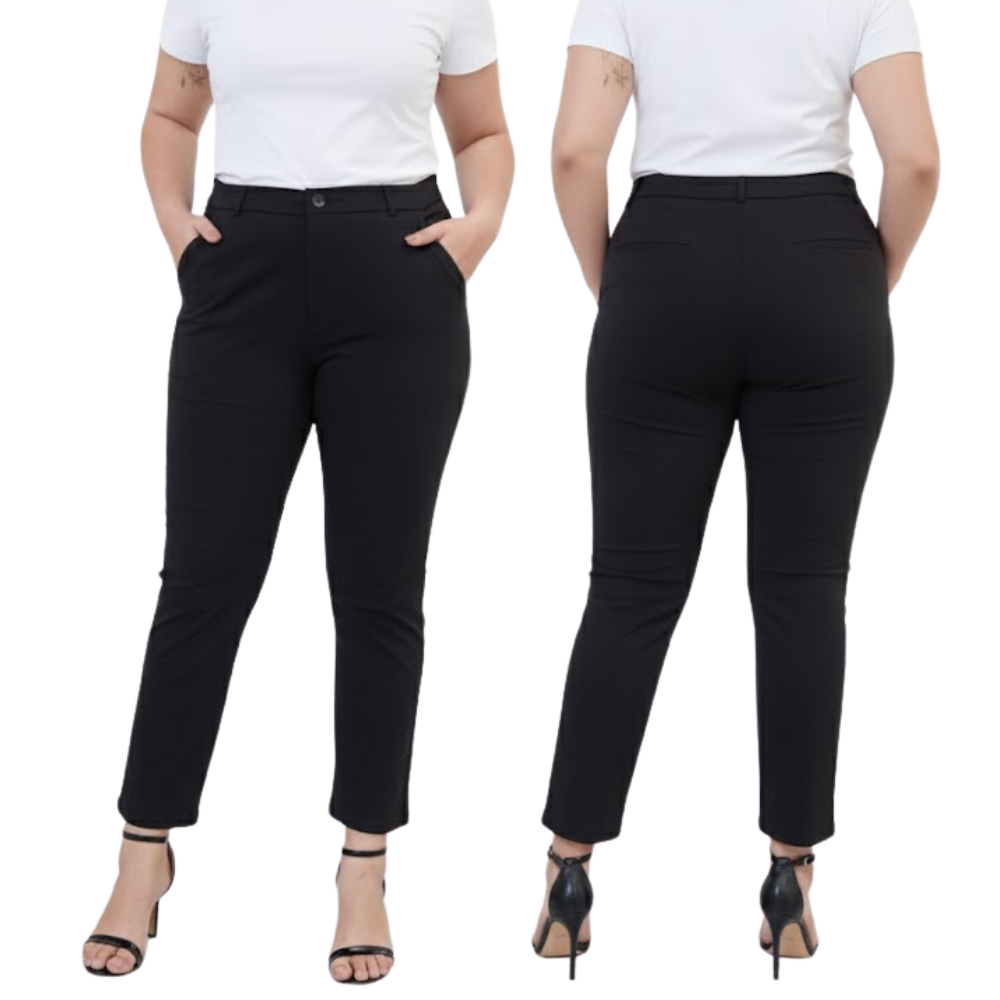 Plus Size Slacks Pants for Women Office & Formal Wear Stretch & Non ...