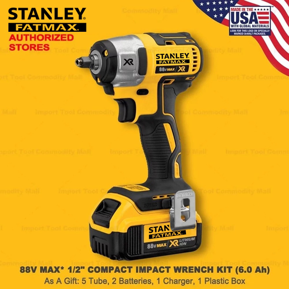 Stanley Impact Wrench Cordless Heavy Duty Brushless Electric Wrench ...