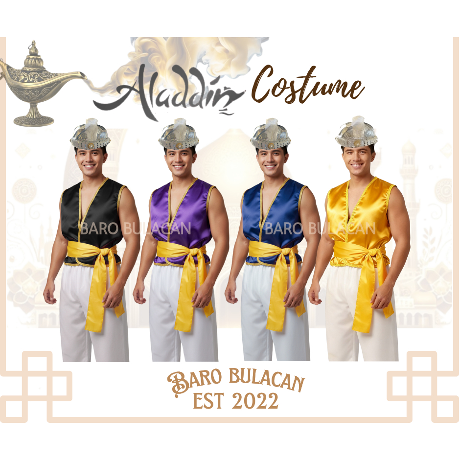 BB2025 Sleek Vest Designed for Aladdin Costume Set | Shopee Philippines
