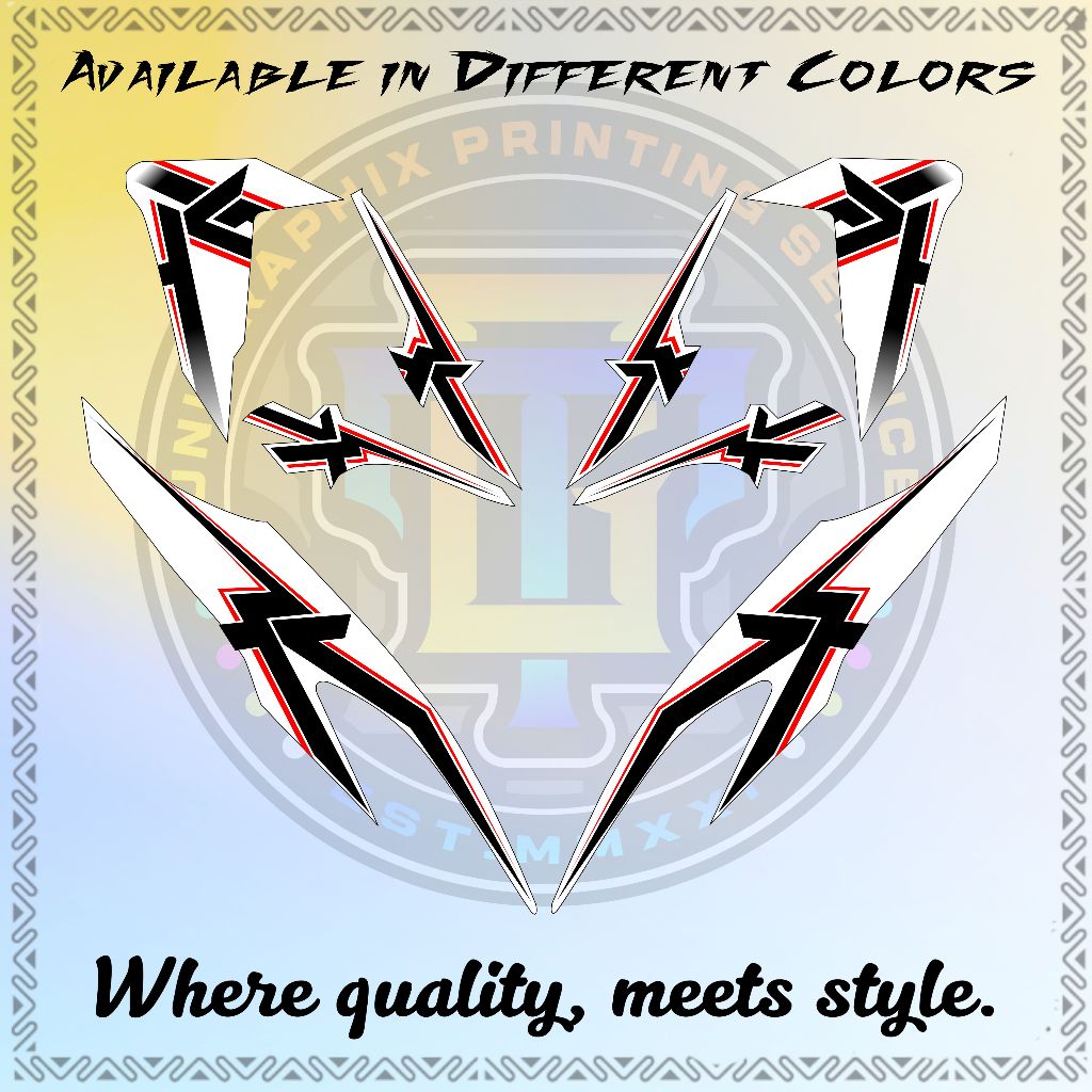 CLICK V2 LINE ART INDO DECALS WHITE SERIES - PREMIUM LAMINATED STICKER ...