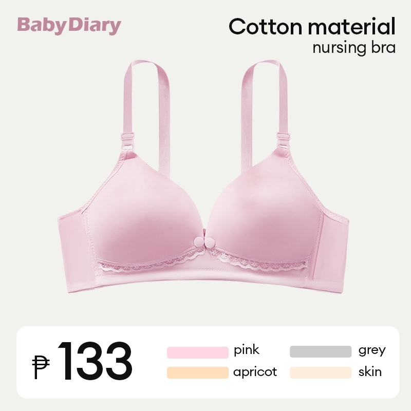 Nursing bra maternity breastfeeding mom seamless bras front clasped ...