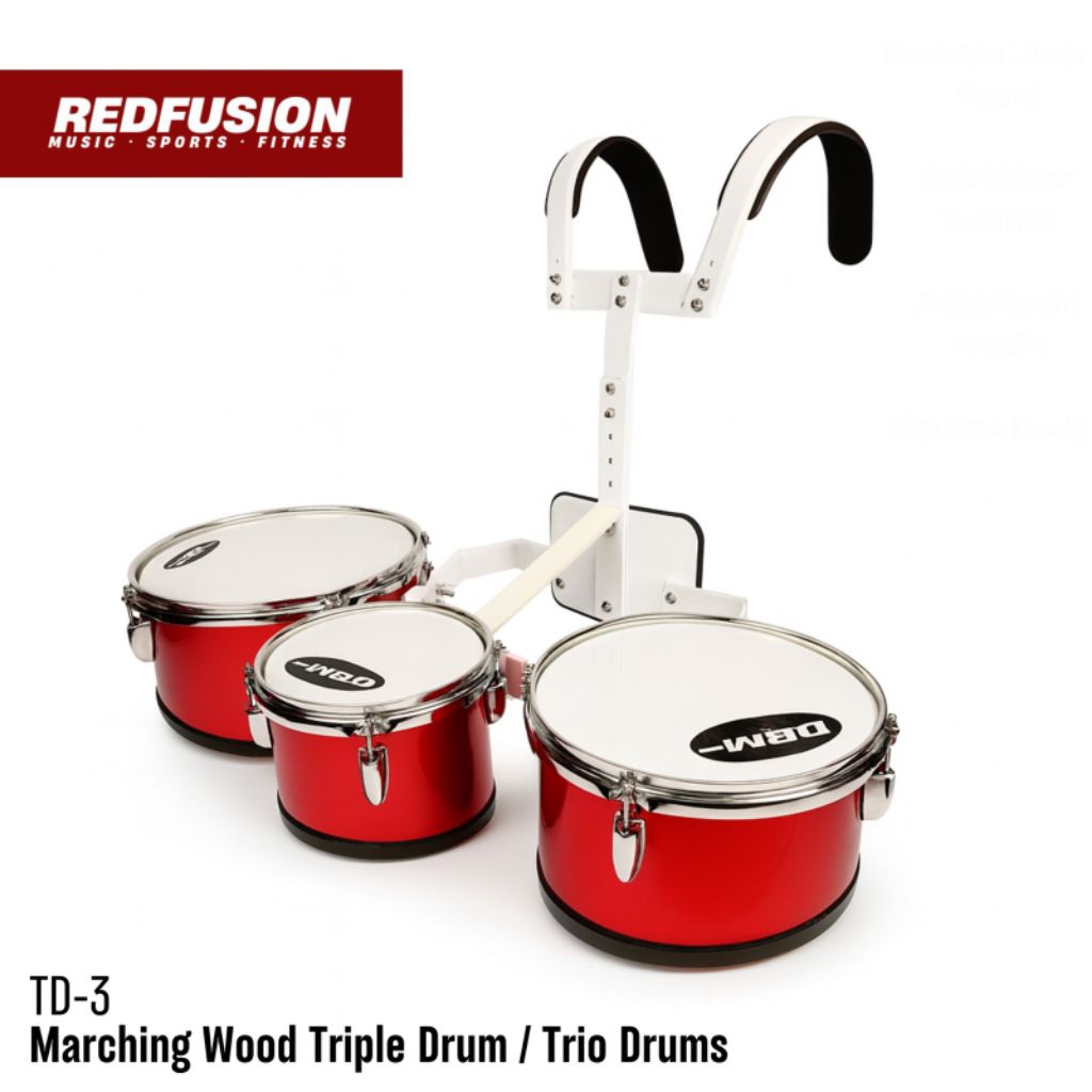 DRM TD-3 Marching Triple Drums / Trio Drums | Shopee Philippines