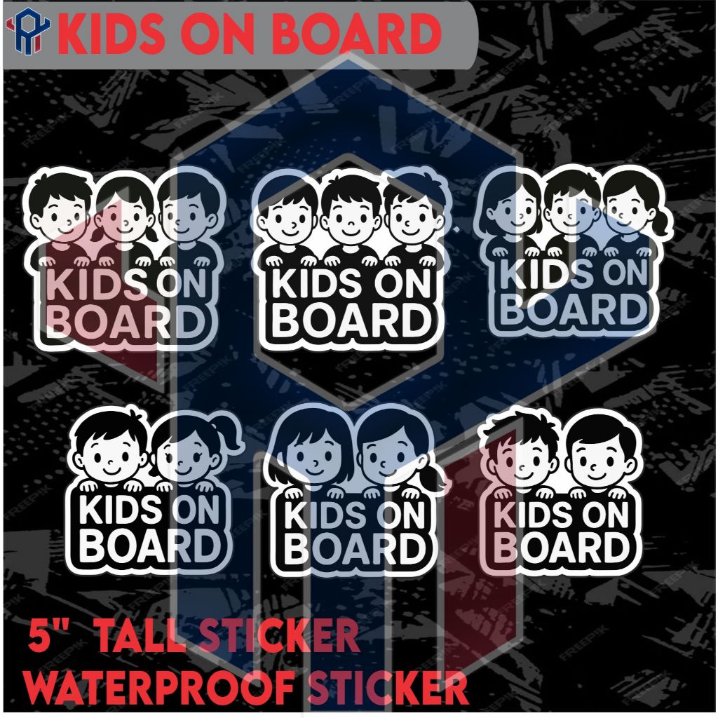 kids on board 5 inches tall sticker | Shopee Philippines