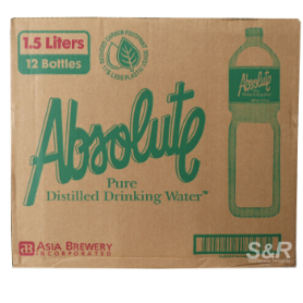 Absolute Pure Distilled Drinking Water (1.5L x 12pcs). | Shopee Philippines