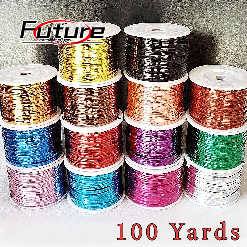 100 Yards/Roll Metallic Twist Ties Metallic Wire DIY Bouquet Gift ...