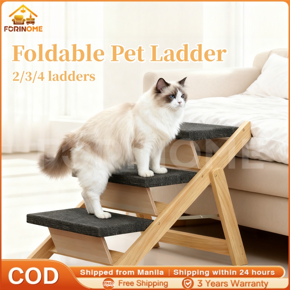 Foldable Wooden Pet Stairs Storage Cat and Dog Stairs Anti-Slip Steps ...