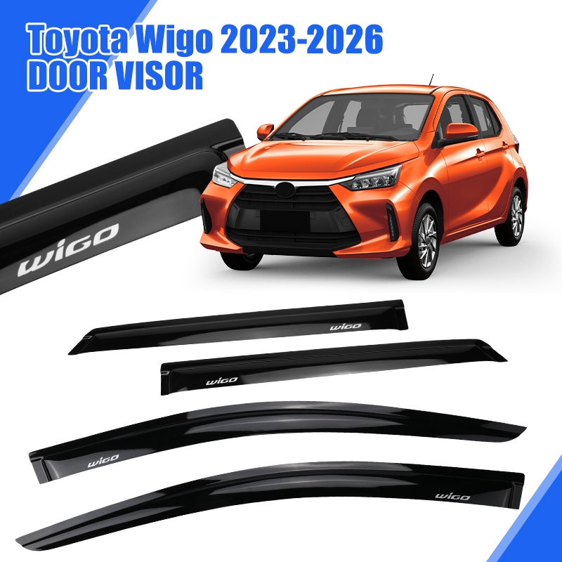 TOYOTA WIGO 2023-2026 Window Door Visor Black With Wigo logo ...