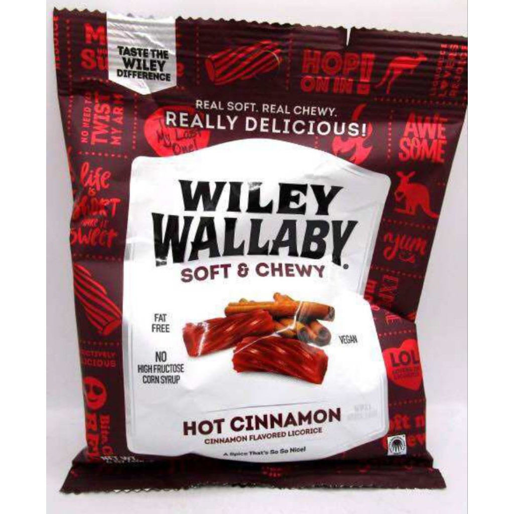 WILEY WALLABY SOFT & CHEWY HOT CINNAMON FLAVORED LICORICE, FAT-FREE ...
