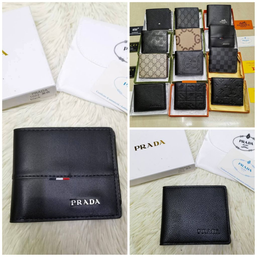 prada Mens wallet with box | Shopee Philippines