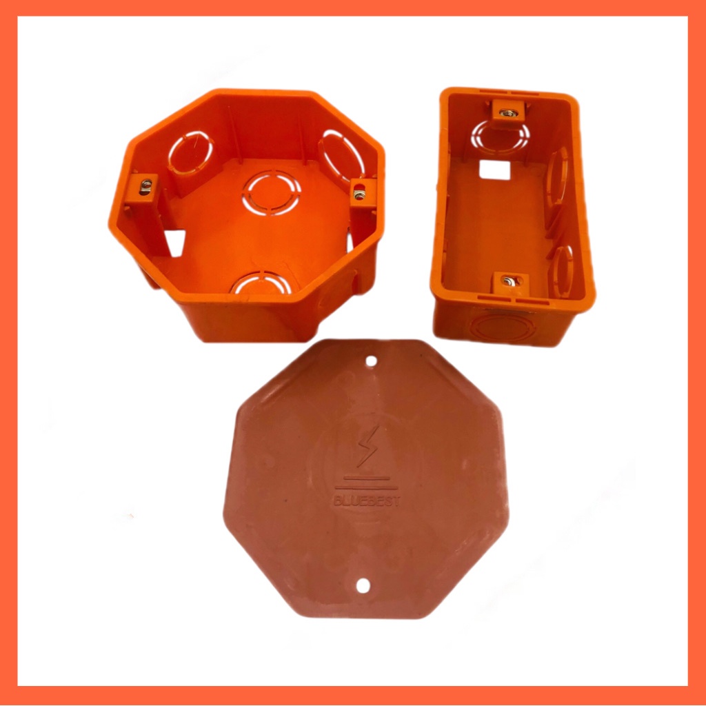 PVC Orange Junction box,Utility box, & Junction box Cover | Shopee ...
