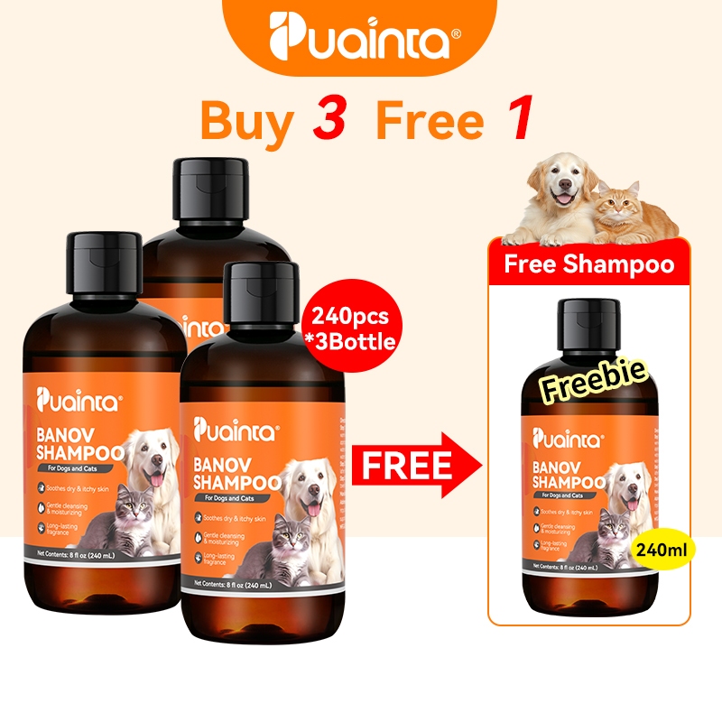 PUAINTA Herbal Anti Fungal Shampoo for Dog and Cat Skin Desease Anti ...