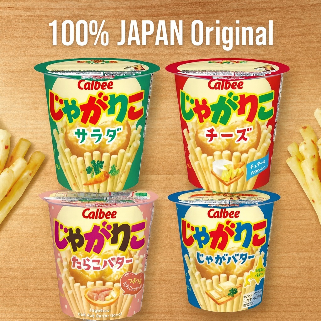 Jagariko Japan Original – Calbee Potato Snack – 4 Flavors: Salad ...