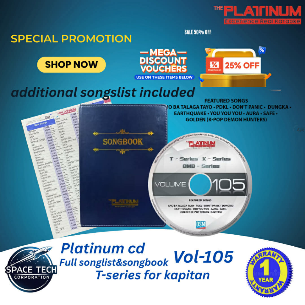 PLATINUM T-Series/BMB Series/X-Series LATEST CD & SONGBOOK VOL. 105 ...