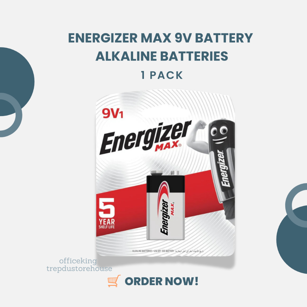 Energizer Max 9v Battery Alkaline Batteries | Shopee Philippines