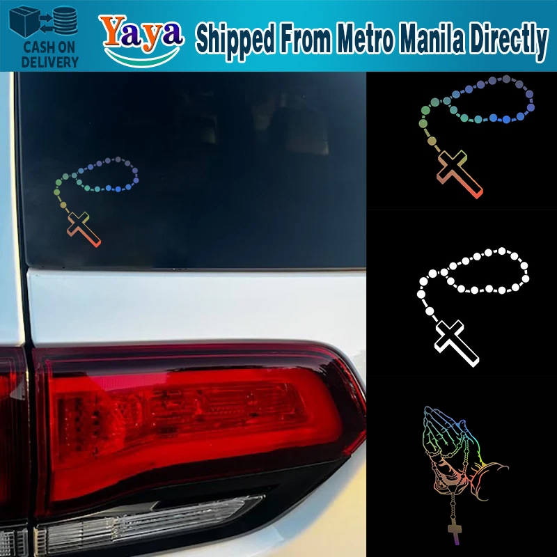 1Pcs Car Prayer Gesture Laser Sticker God Jesus Christ Personalized ...