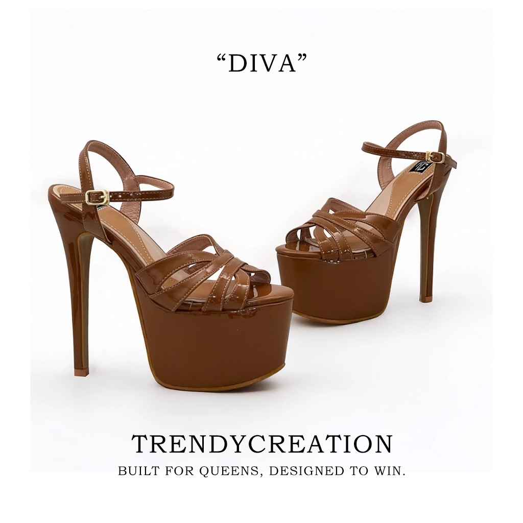 TC CHOCO BROWN PAGEANT HIGH HEELS - Elegance in Every Step: 6.5-Inch ...