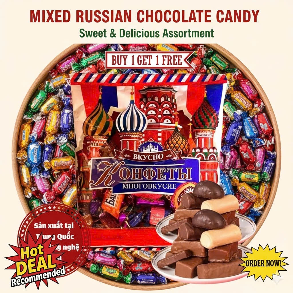 Russian Chocolate Mixed Fructose Candy 500g - CHOCOLATE CANDY NA MAY ...