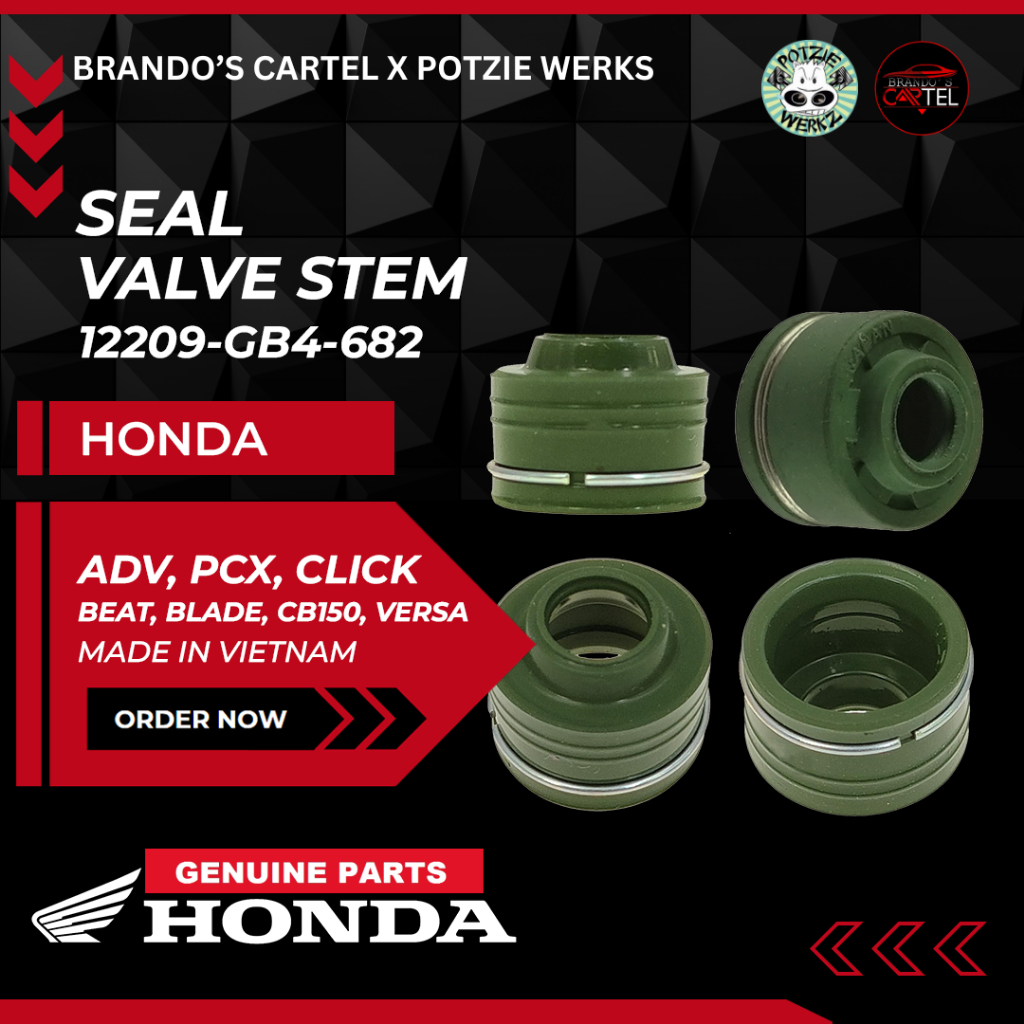 HONDA VALVE STEM SEAL 12209-GB4-682 FOR ADV, PCX, CLICK, BEAT, BLADE ...