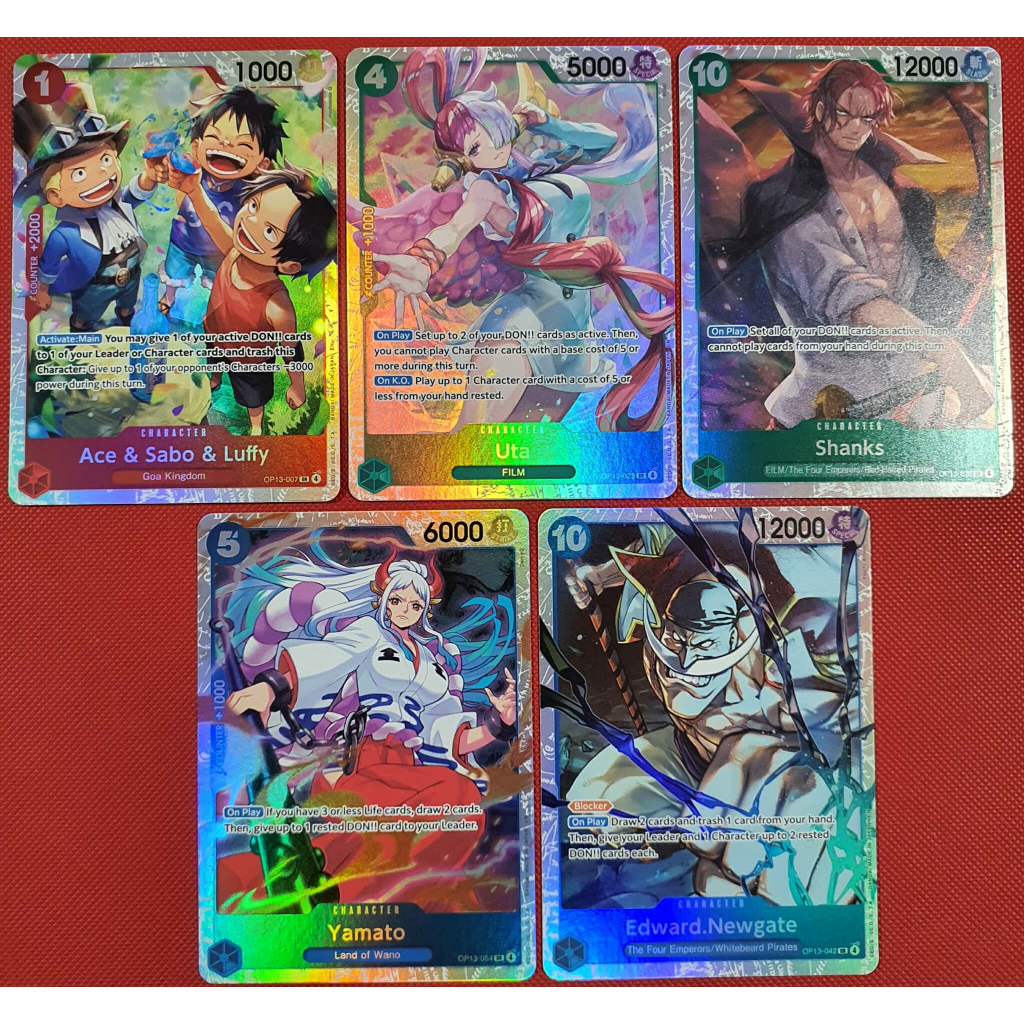 ONE PIECE TCG ENGLISH OP13 SUPER RARE CARDS SR RED GREEN BLUE | Shopee ...
