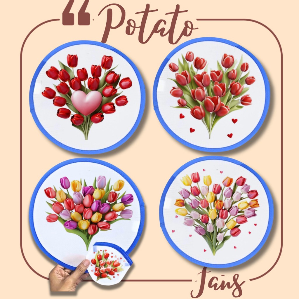 𝗩𝗮𝗹𝗲𝗻𝘁𝗶𝗻𝗲 𝗧𝘂𝗹𝗶𝗽𝘀 𝗙𝗼𝗹𝗱𝗶𝗻𝗴 𝗙𝗮𝗻𝘀 𝗗𝗲𝗰𝗼𝗿 𝗚𝗶𝗳𝘁 𝘄/ 𝗣𝗼𝘂𝗰𝗵 𝗦𝗼𝘂𝘃𝗲𝗻𝗶𝗿𝘀 𝗖𝘂𝘁𝗲 𝗛𝗮𝗻𝗱 ...