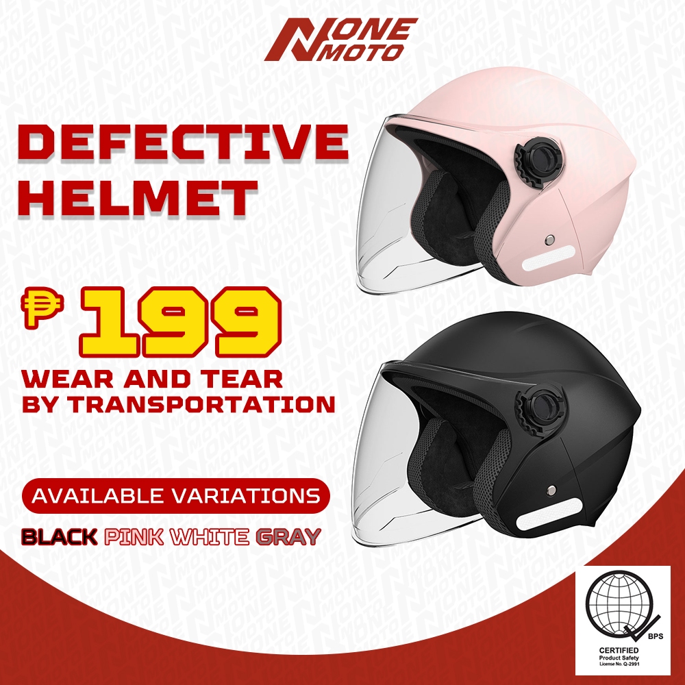 [Defective] Helmet Motorcycle Open Half Face For Women Men Universal 56 ...