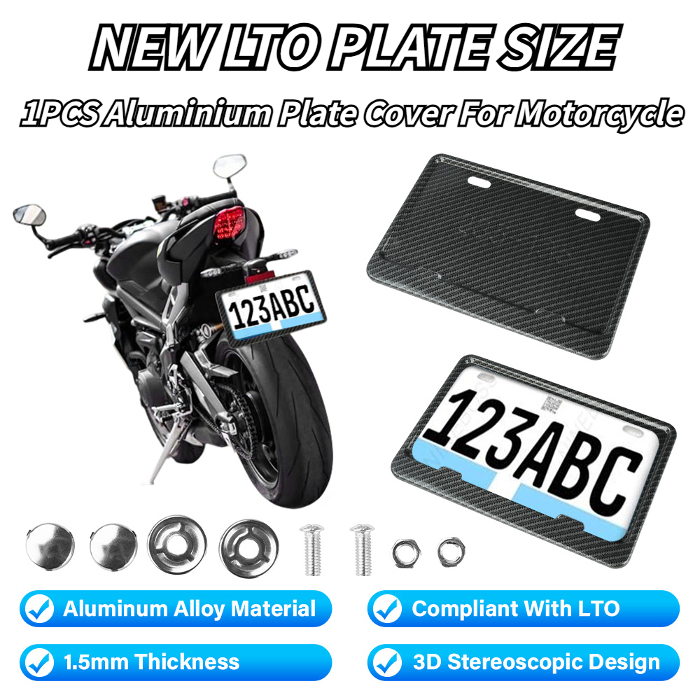Motorcycle Universal License Plate Frame 1PCS Aluminum Alloy LTO Plate ...