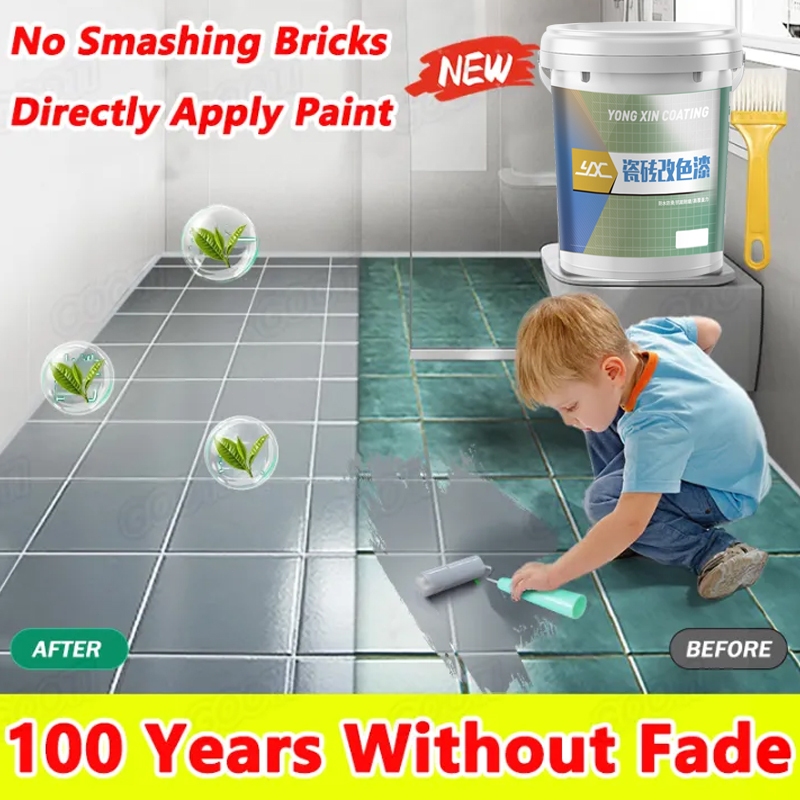 Tile Paint 2KG/4KG Tile Renovation Paint Bathroom/Floor Tiles Tile ...