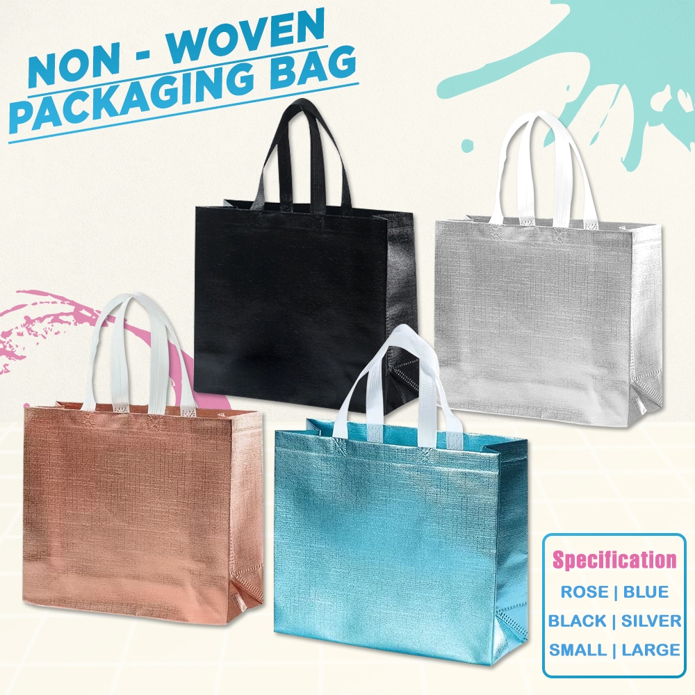 1pc Non-Woven Tote Bag Large Capacity Elegant Reusabale Grocery ...