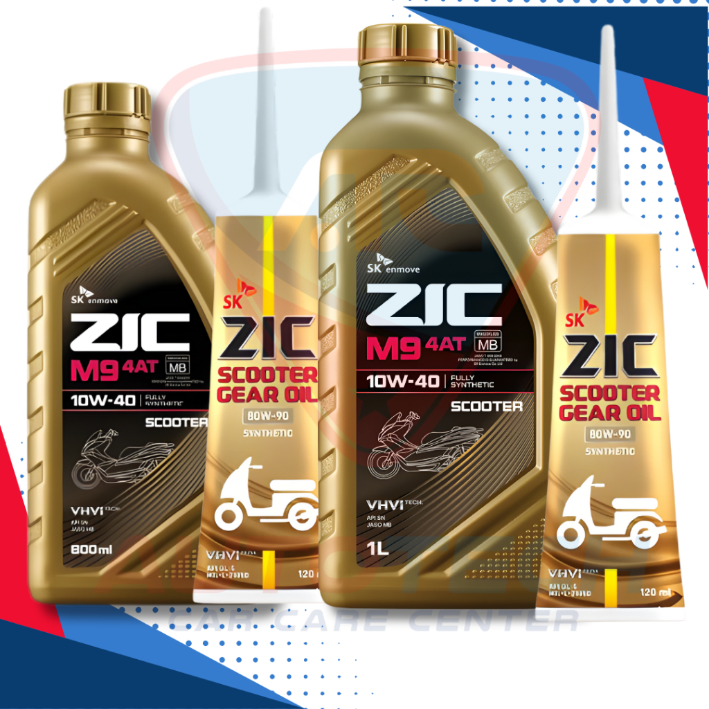 ZIC M9 Scooter 1 Liter / 800mL Free Gear Oil 10w40 FULLY SYNTHETIC OIL | Shopee Philippines