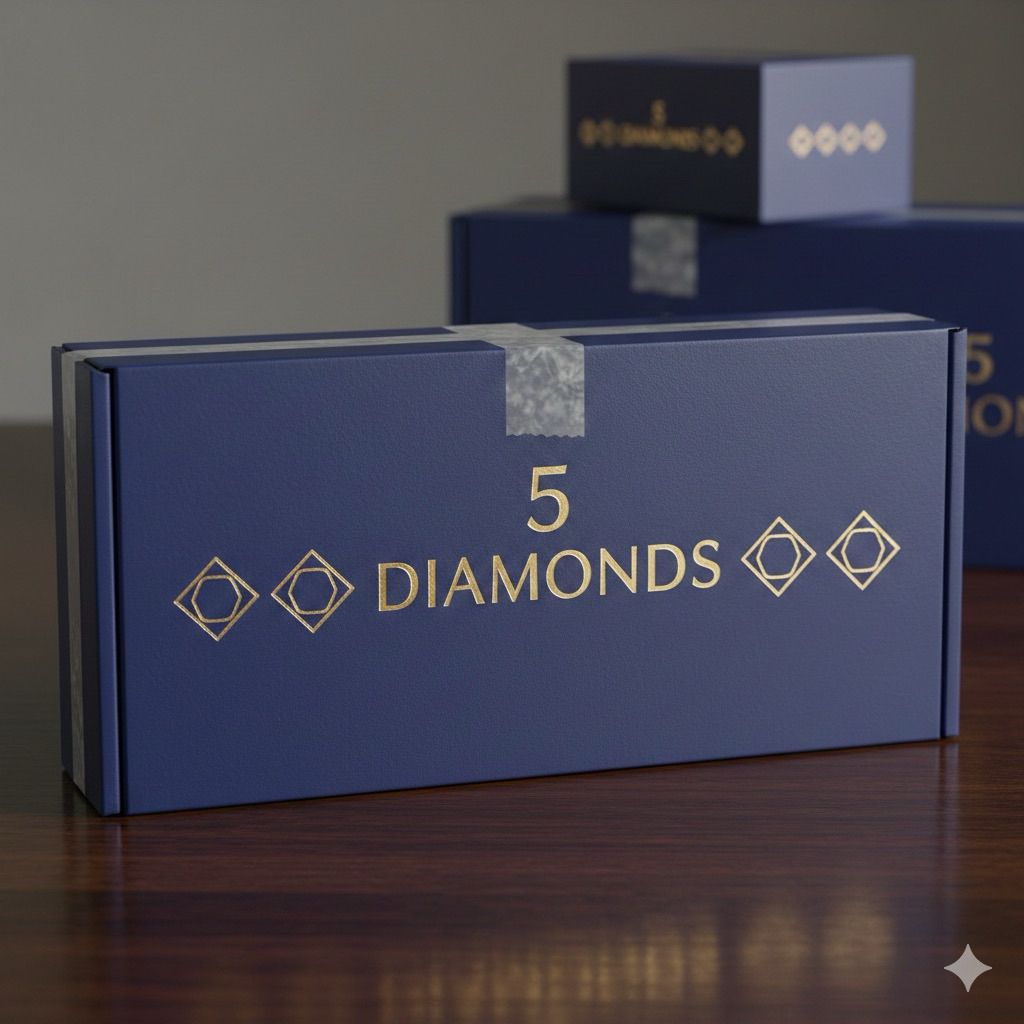 Long Box with 5 Diamonds inside FOURSURE | Shopee Philippines